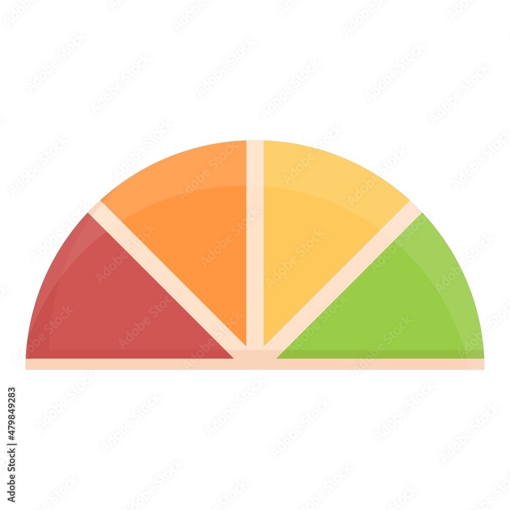 Meter scale icon cartoon vector. Customer satisfaction. Feedback client ...