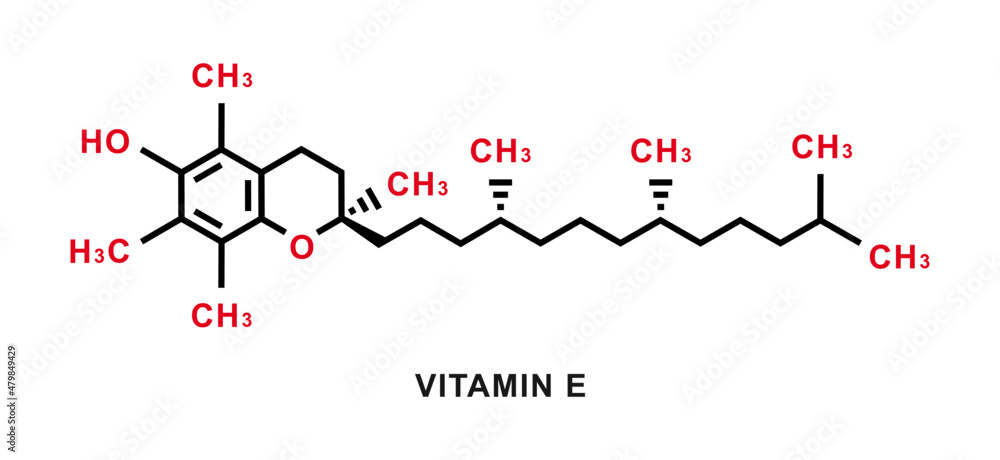 Vitamin E chemical formula. Vitamin E chemical molecular structure ...