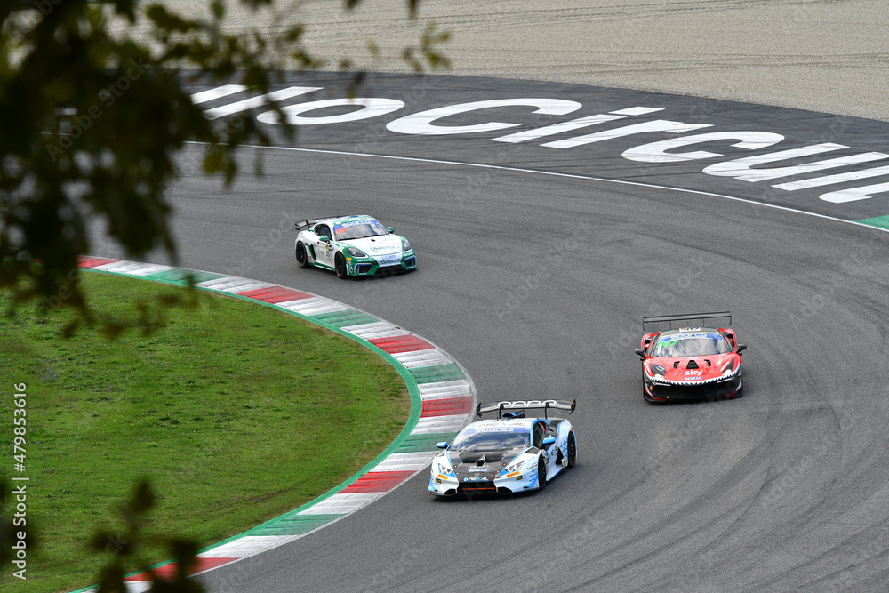 Mugello Circuit, Italy October 8, 2021: Lamborghini Huracan Supertrofeo ...