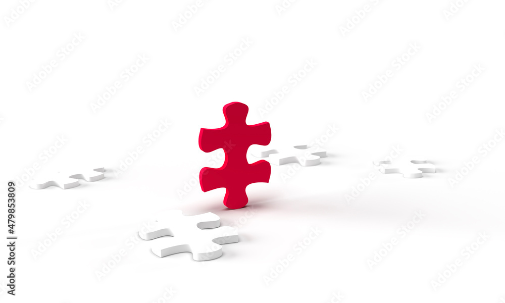 tessera, puzzle, 3d Stock Illustration | Adobe Stock