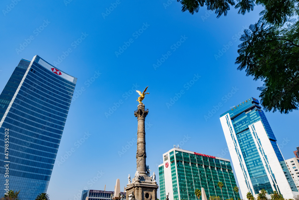 CDMX, Mexico - December 30, 2021: Angel of Independence monument in ...