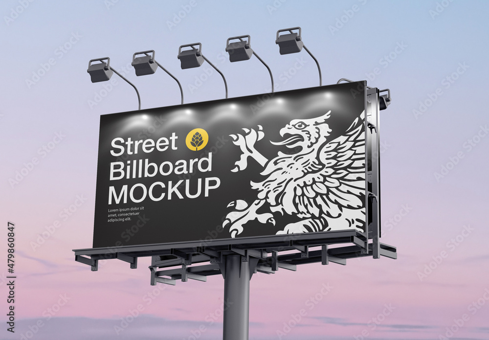 Outdoor Billboard Mockup Stock Template | Adobe Stock