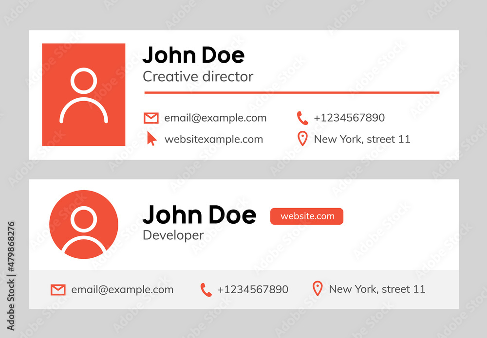 Email signature template design. Corporate mail business email ...