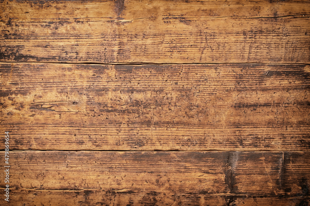 brown wooden table background. wood texture of floor boards or wall ...