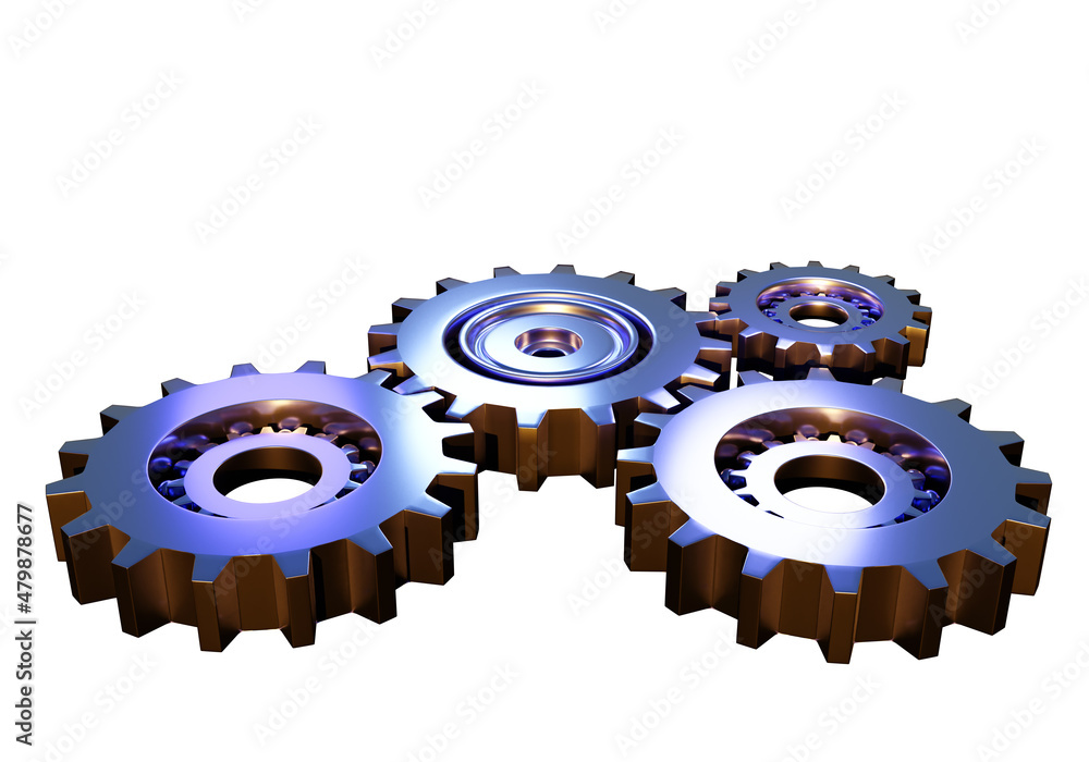 Only large gears are missing. Gears symbolize production processes ...