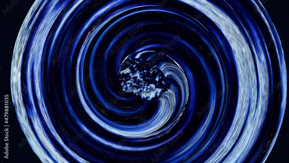 Swirling spiral 3d render textures with fluid rotation. Circular sea ...