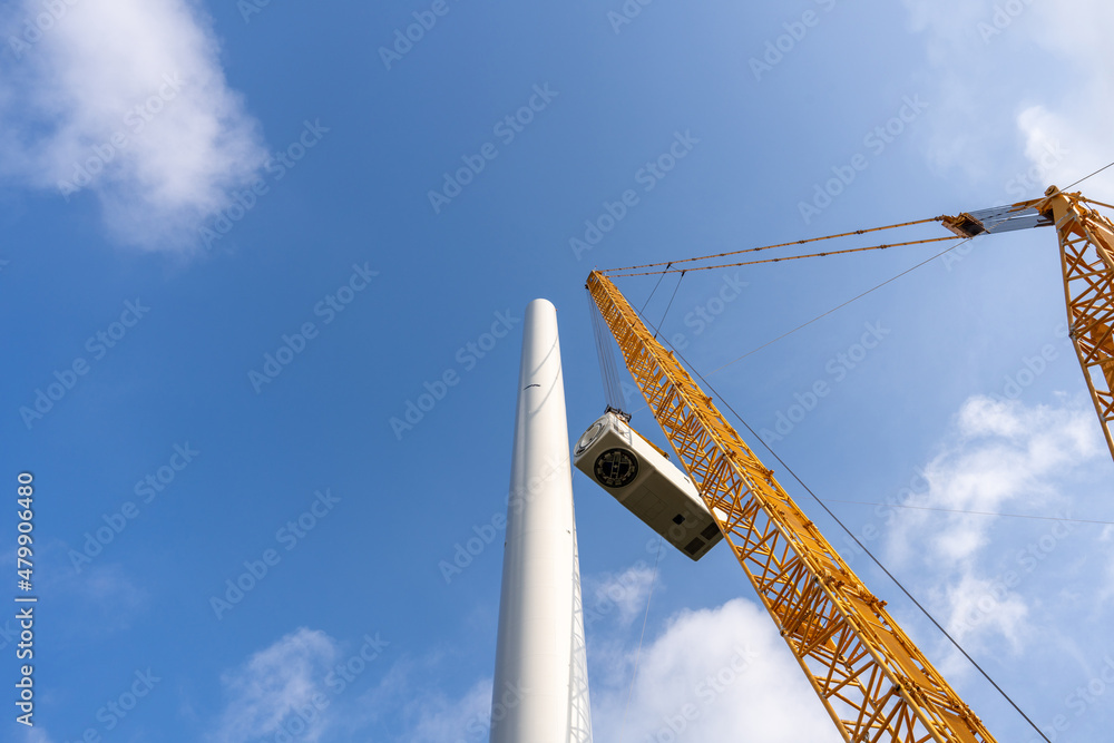 Construction of a wind power generator for renewable energy, Turbine ...
