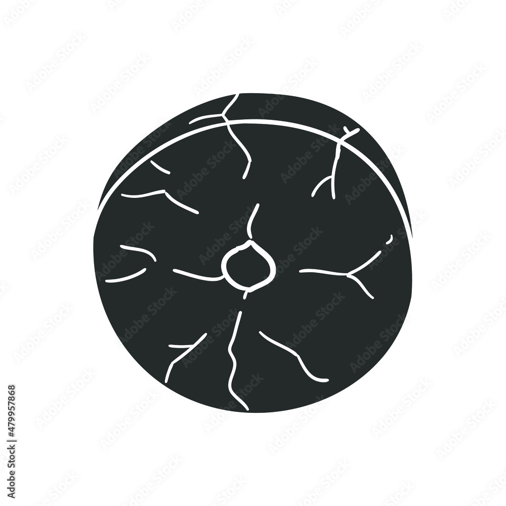 Stone Wheel Icon Silhouette Illustration. Invention Antique Vector ...