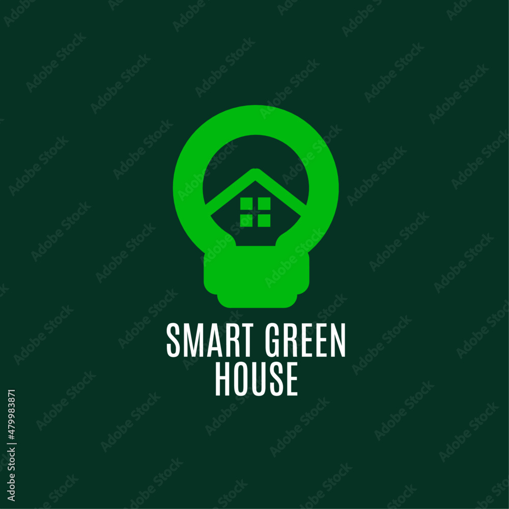 smart green home theme logo vector design. great for your brand logo or ...