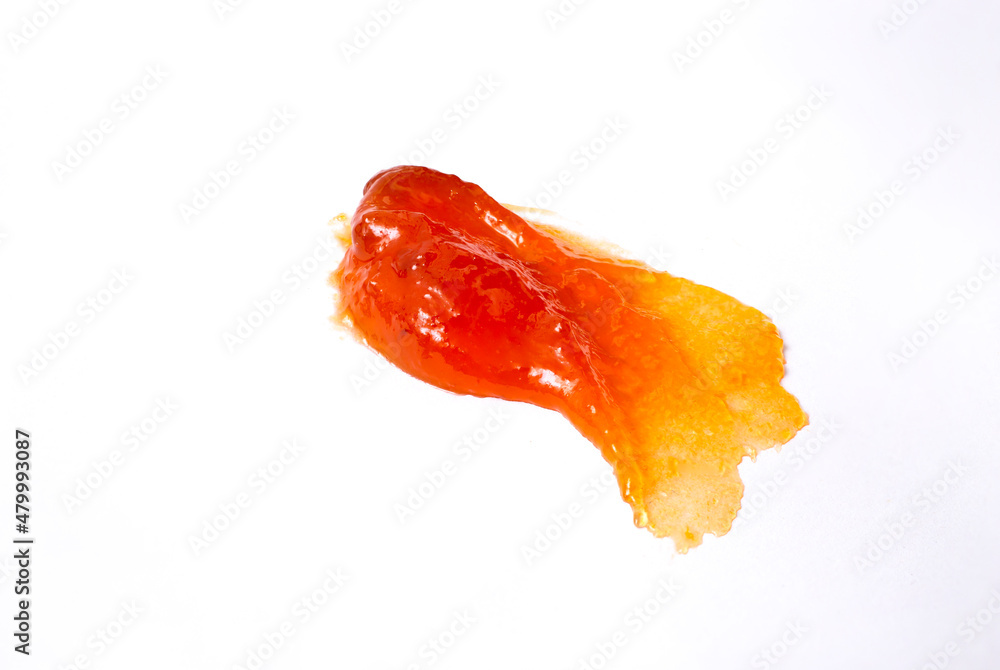 peach jam smear isolated on white background Stock Photo | Adobe Stock