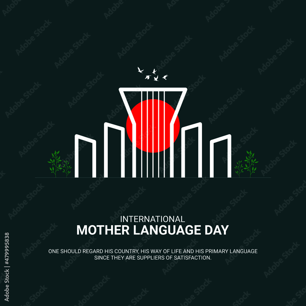Happy international mother language day, awesome design for banner ...