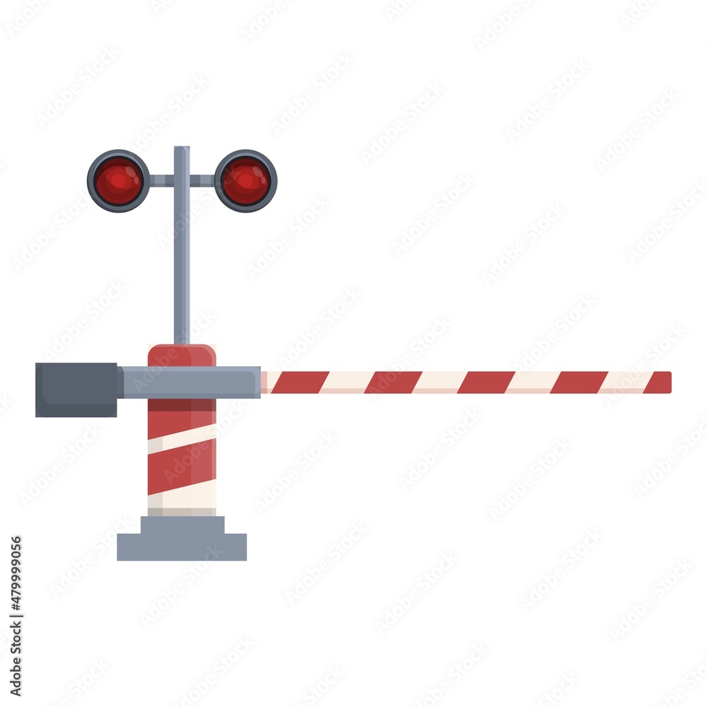 Railroad icon cartoon vector. Train rail. Traffic signal Stock Vector ...