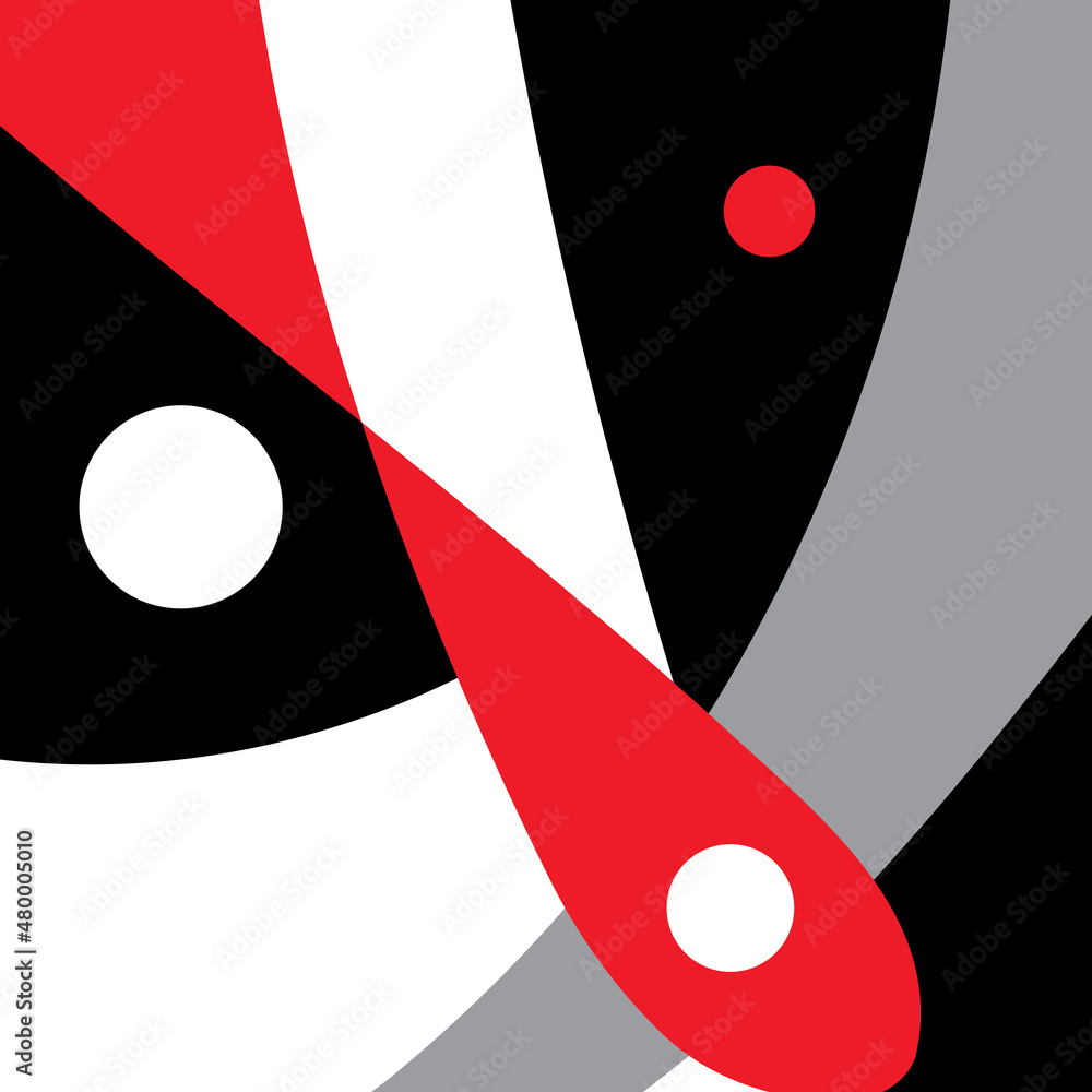 Abstract Simple Illustration Artwork With Beautiful Shapes (Vector Art ...