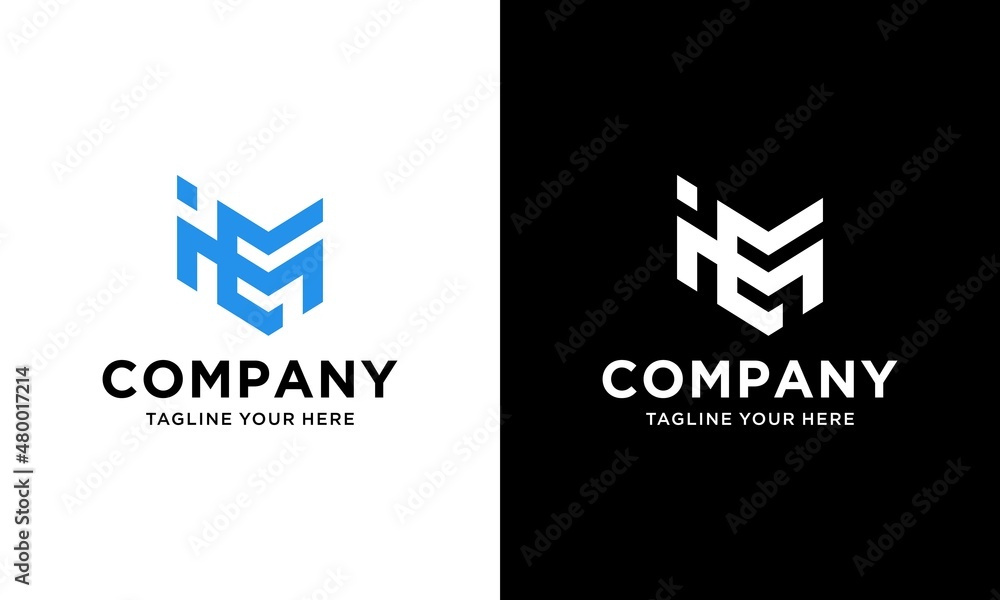 Letter ME initial IME Logo design idea and inspiration. on a black and ...
