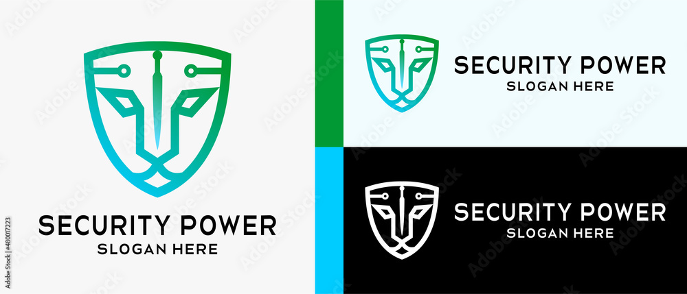 security logo design template in modern creative protective style and ...