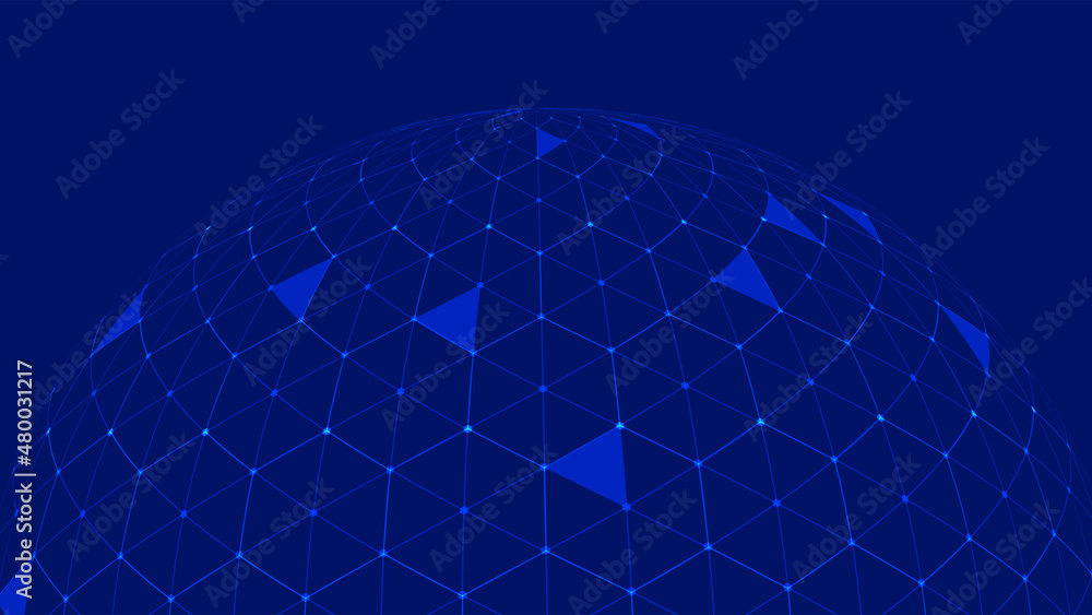Vector. Map of the planet. World map. Global social network. Future ...