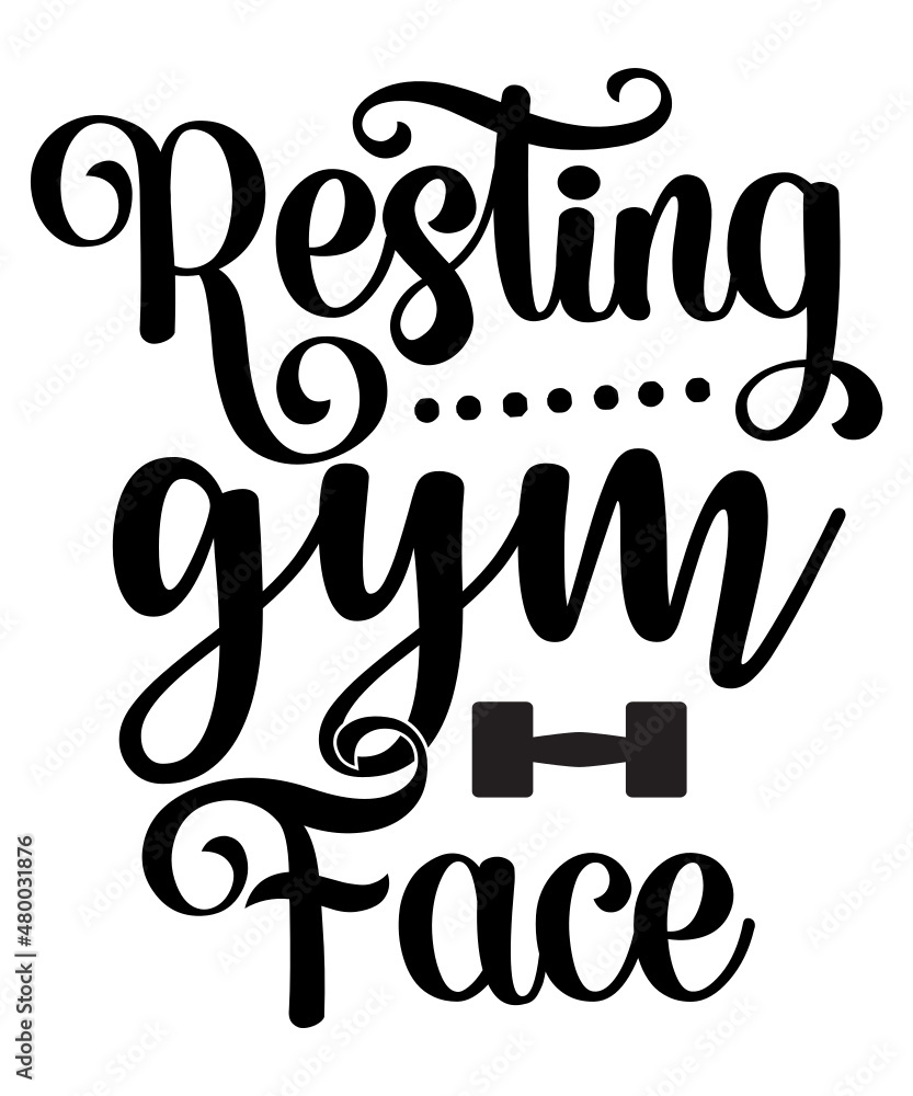 Workout svg, Workout svg bundle, Gym Svg, T-Shrt Design Stock Vector ...