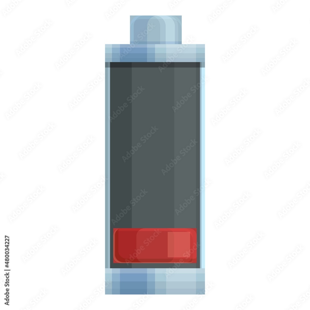 Low new battery icon cartoon vector. Level battery. Full electric Stock ...