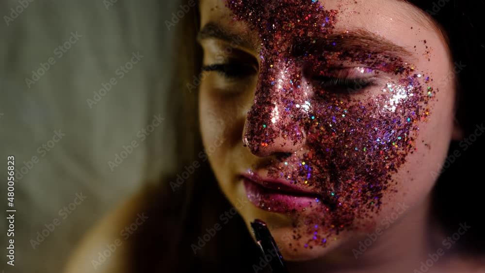 Process makeup Festive makeup Fashion teen girl beauty women decorated ...