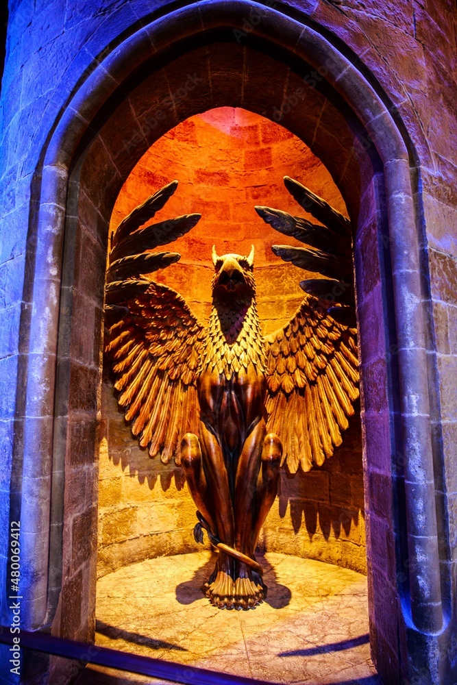 London, England – July 21, 2016: The Phoenix Statue at The Making of ...