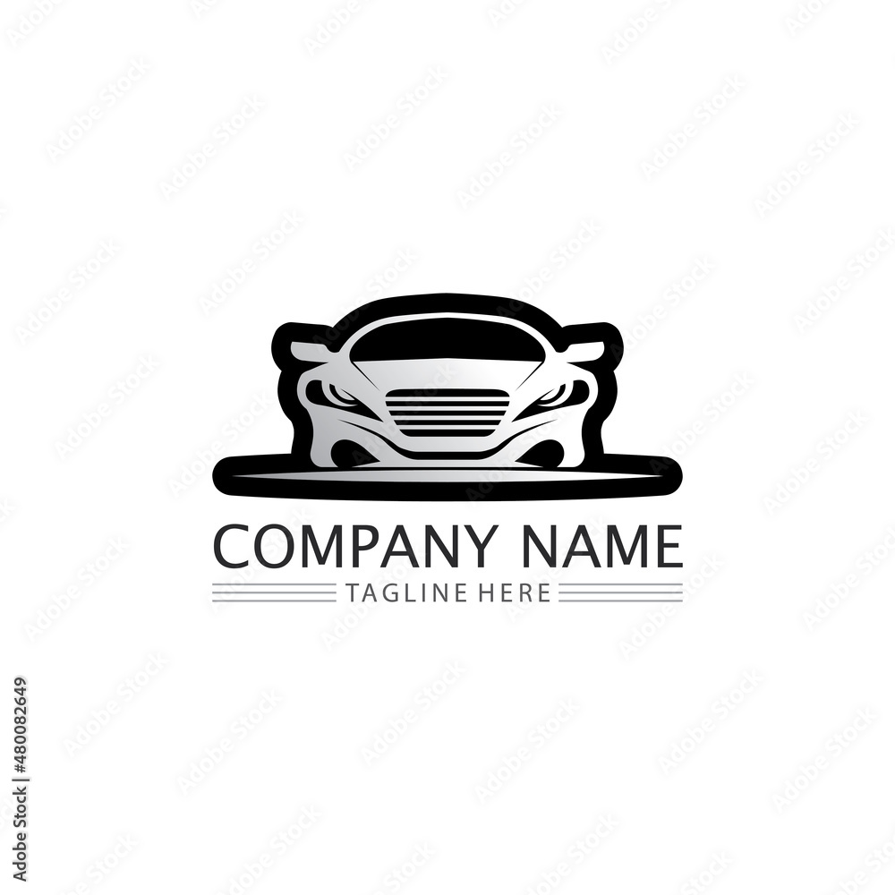 Car icons and vector logo automobiles for travel truck bus and other ...