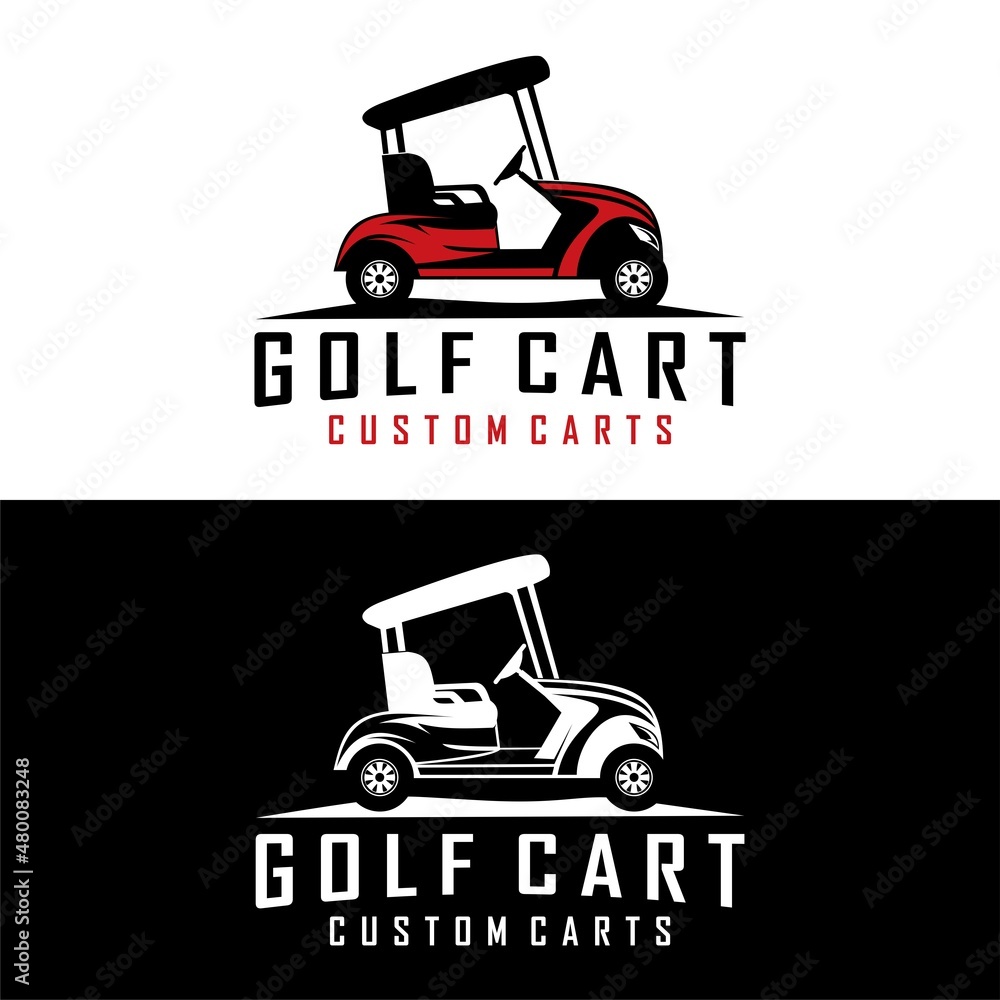 golf cart logo design vector Stock Vector | Adobe Stock