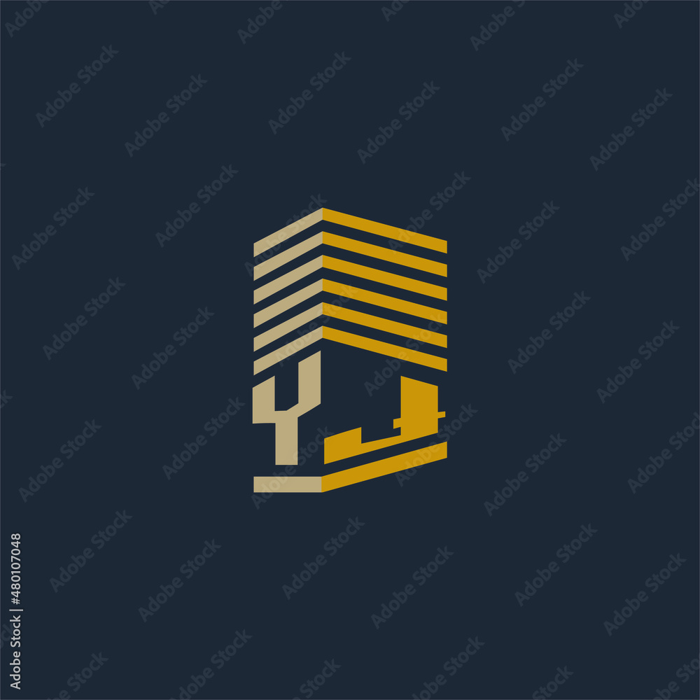 YJ initial monogram real estate logo ideas Stock Vector | Adobe Stock