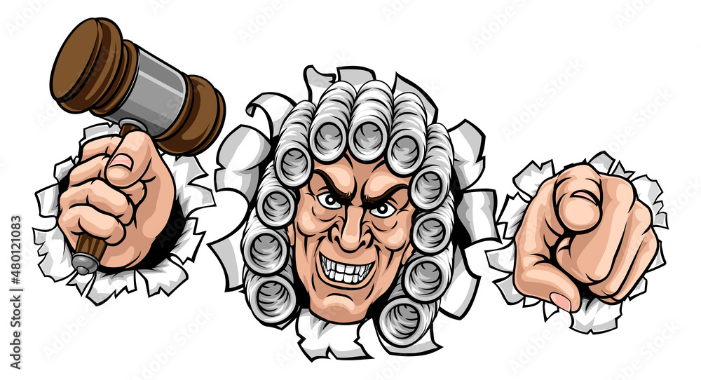 Judge Cartoon Character Stock Vector | Adobe Stock