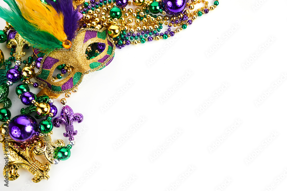 Mardi Gras Mask Border
