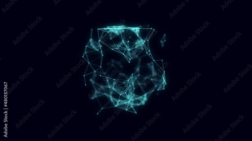 Technology block chain network connection. Big data visualization. Cyber security background ...