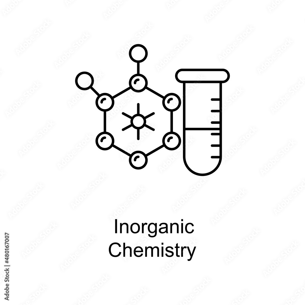 Inorganic Chemistry vector Outline Icon Design illustration ...