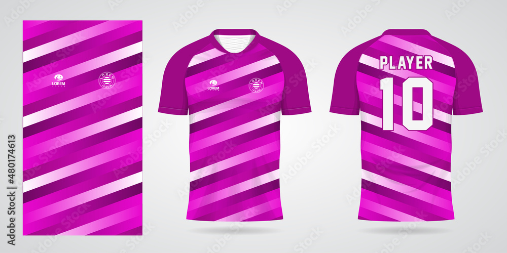 purple sports shirt jersey design template เวกเตอร์สต็อก | Adobe Stock