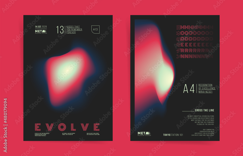 Japanese means - modern. 90s science abstract background for a poster ...