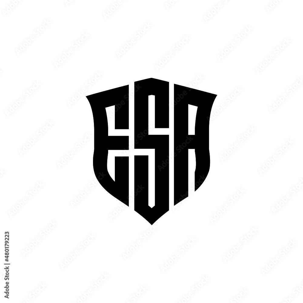 ESA letter logo design with white background in illustrator, vector ...