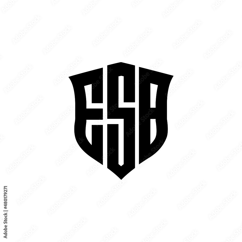 Vecteur Stock ESB letter logo design with white background in ...