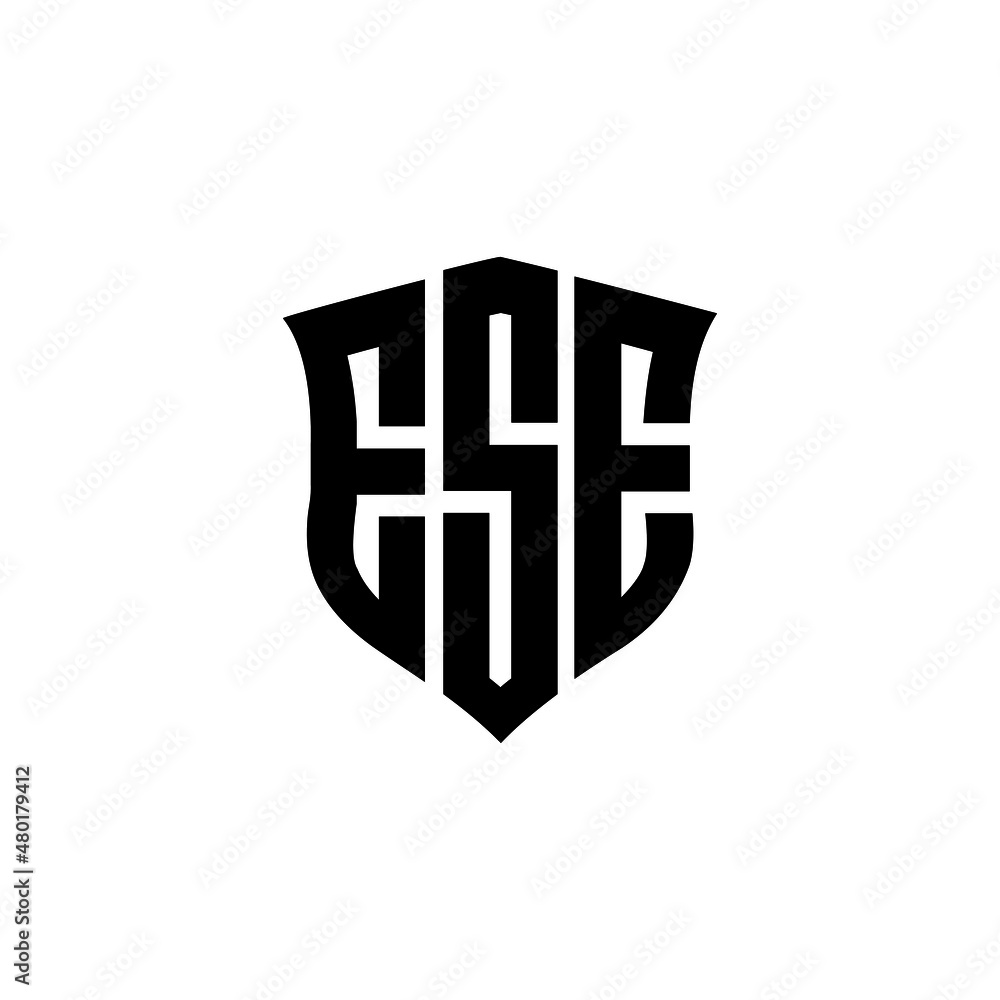 ESE letter logo design with white background in illustrator, vector ...