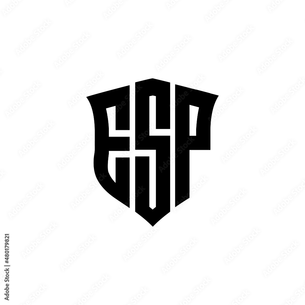 ESP letter logo design with white background in illustrator, vector ...