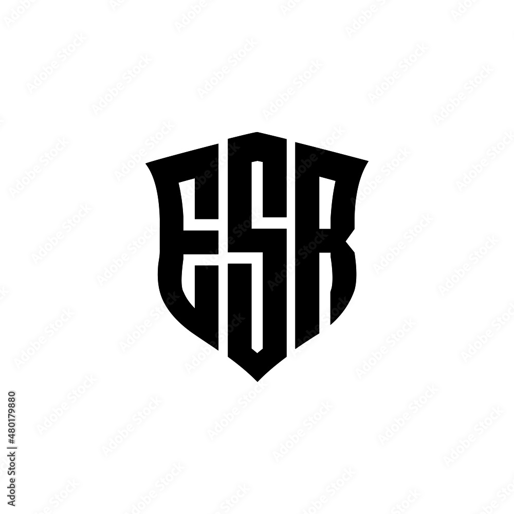 Vecteur Stock ESR letter logo design with white background in ...
