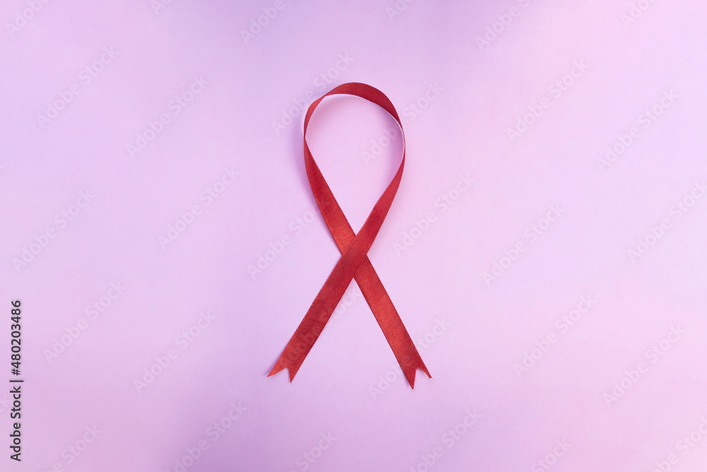 Red Ribbon for December World Aids Day (acquired immune deficiency ...