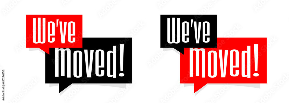 We have moved Stock Vector | Adobe Stock
