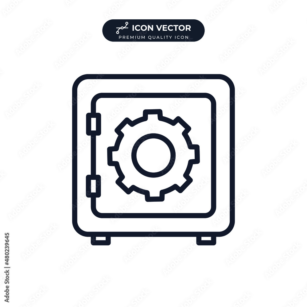 Bank safe icon symbol template for graphic and web design collection ...