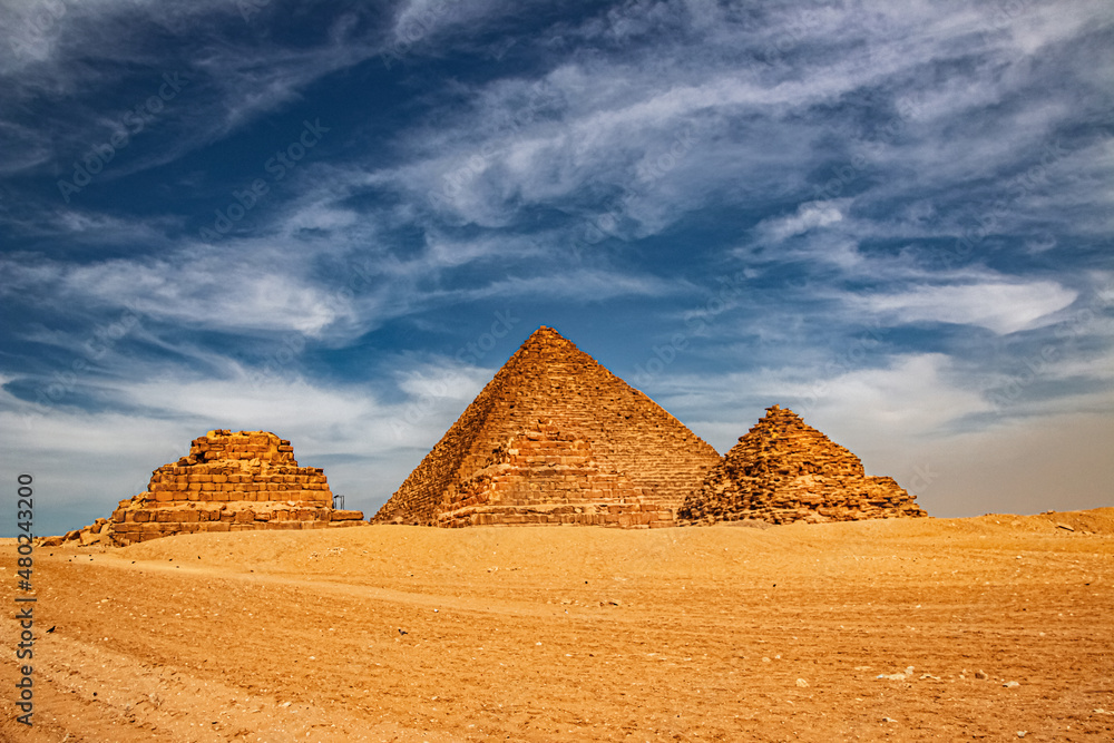 Ancient Pyramid of Mycerinus, Menkaura and the Pyramids of the Queens ...