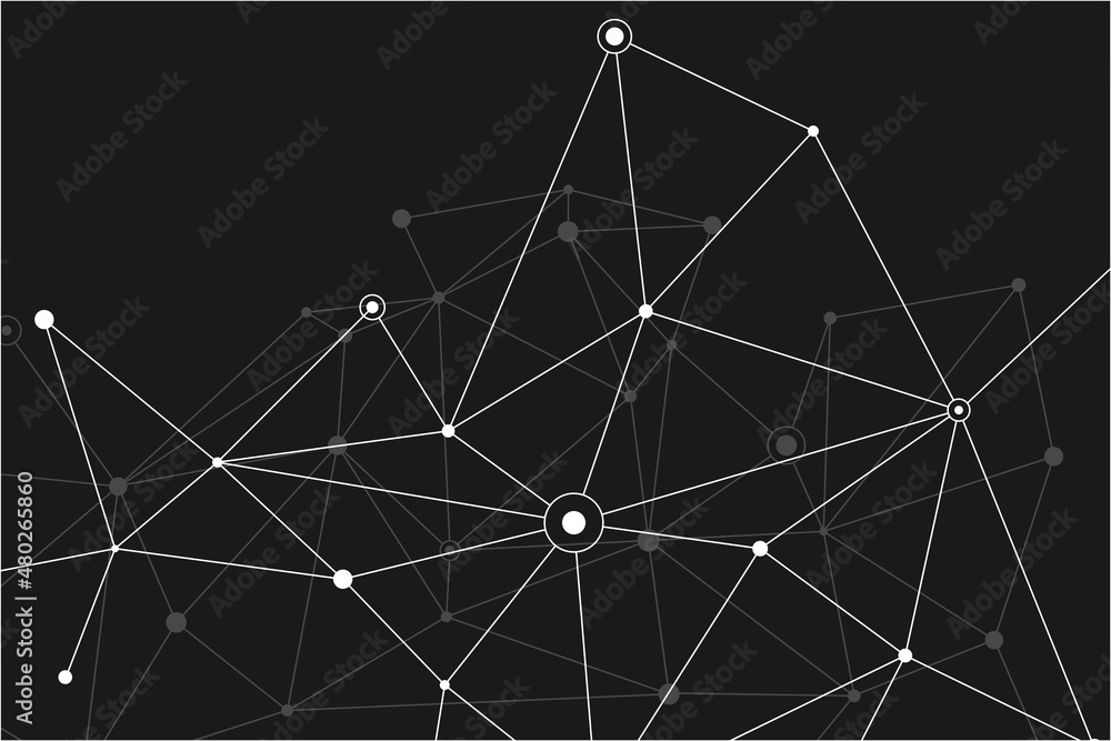 Geometric plexus line node background. Black abstract pattern for web ...