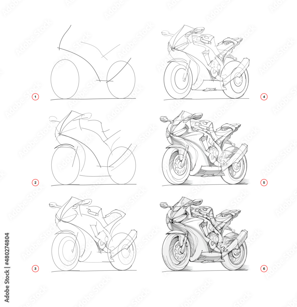 Drawing Cartoon Pencil Sketch, Motorcycle Stunt Riding, Angle, Pencil ...