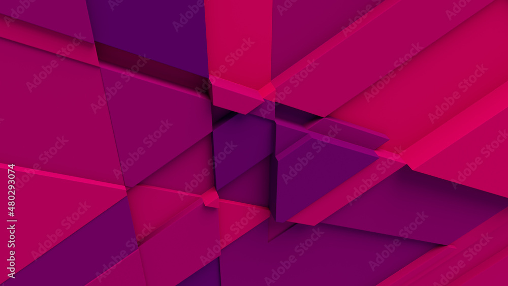 Pink and Purple Tech Background with a Geometric 3D Structure. Clean ...