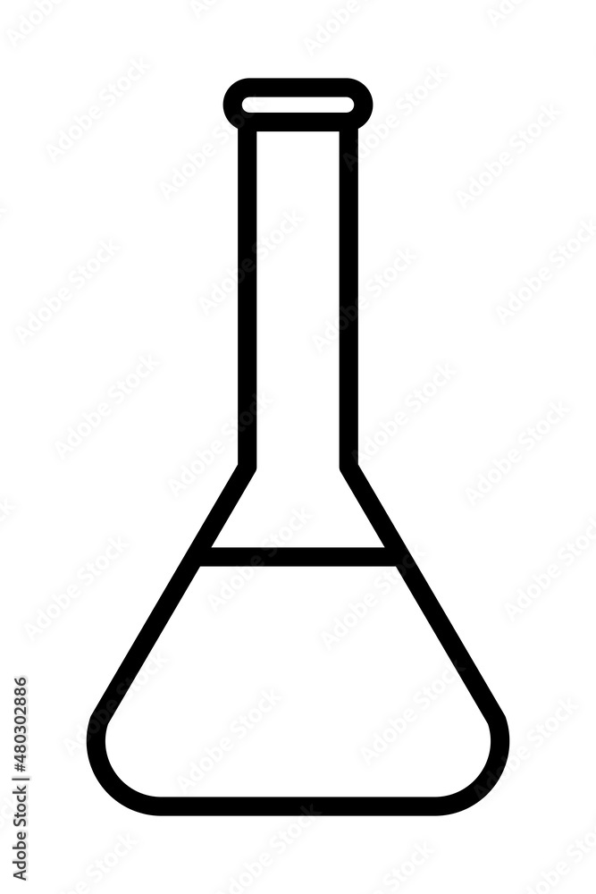 conical flask icon image Stock Vector | Adobe Stock