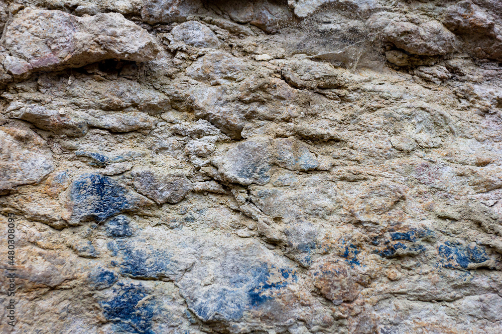 Natural natural stone, stone tunnel of a mountain river ,inert material ...