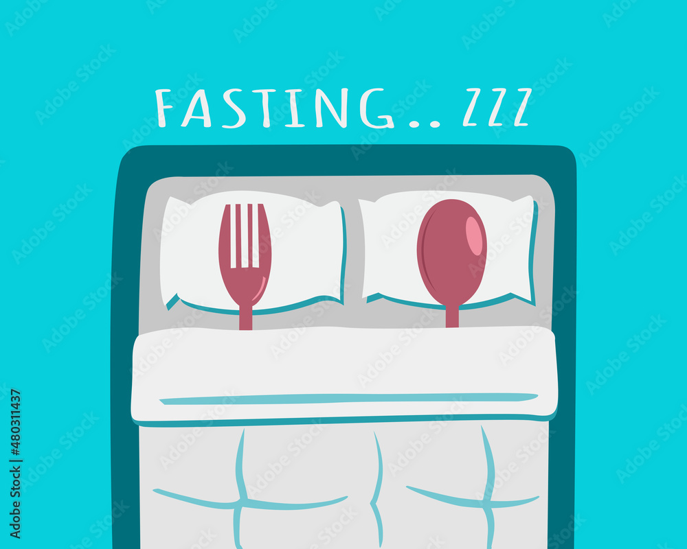 Fasting time and Intermittent fasting. Diet and healthy concept. Stop ...