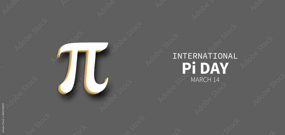 Pi day, International pie day 14 march. with pie symbols vector ...