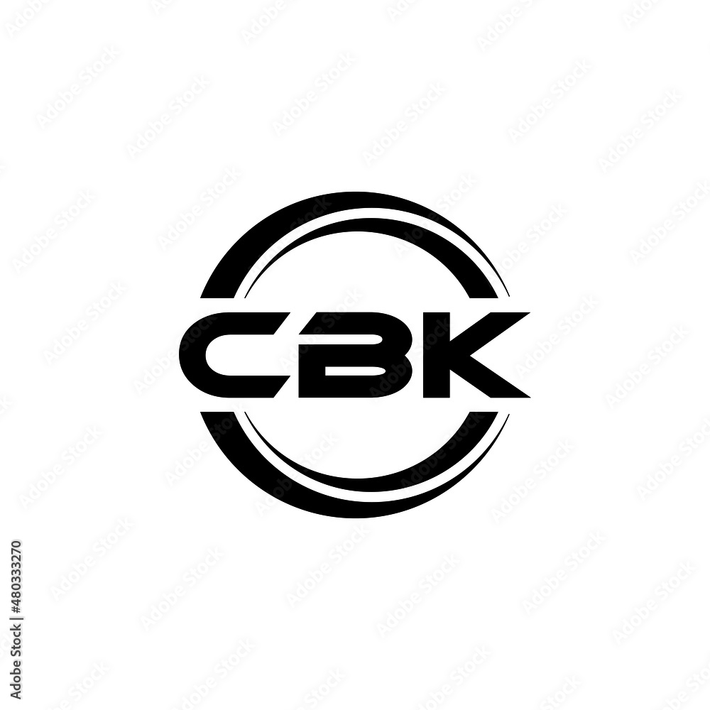 CBK letter logo design with white background in illustrator, vector ...